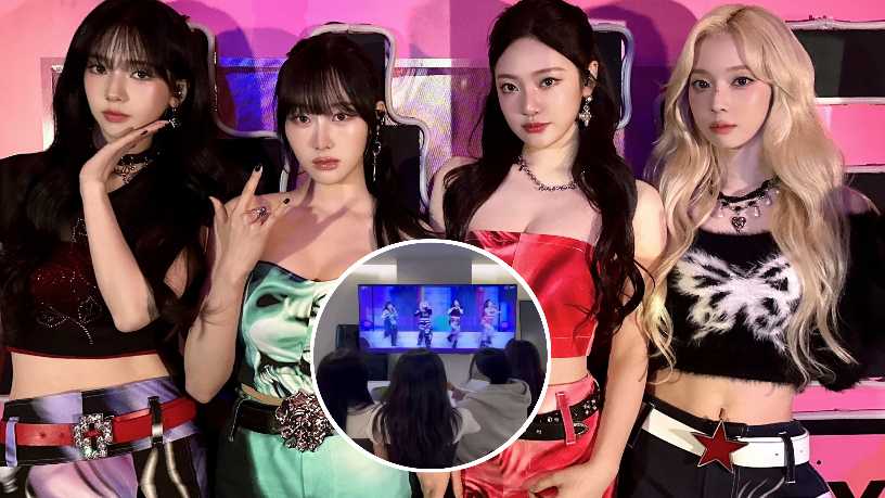 اول ظهور لفرقة فتيات جديدة لوكالة SM وهم يشاهدون أداء فرقة ايسبا - آراكيبوب | ‎arakpop